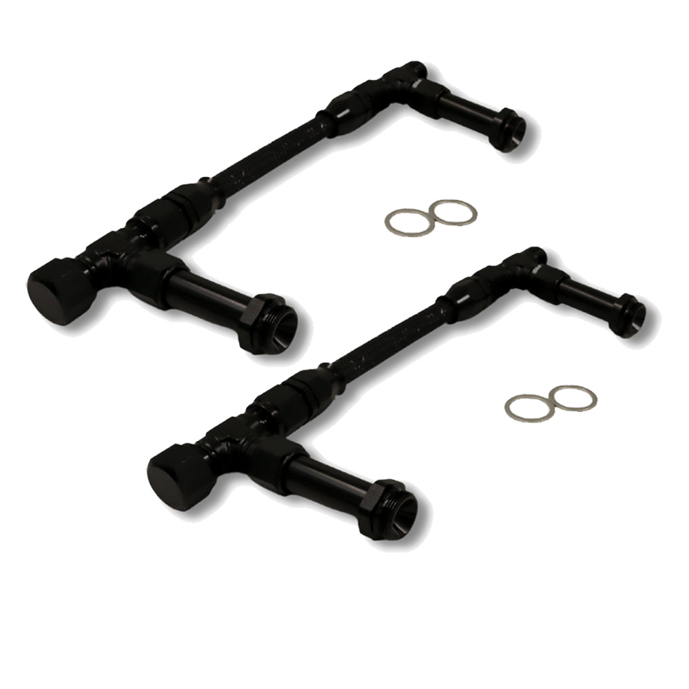 FTF Holley Dual Feed Inlet Kit – AN8 TO 7/8″ x 20 Thread Black ...