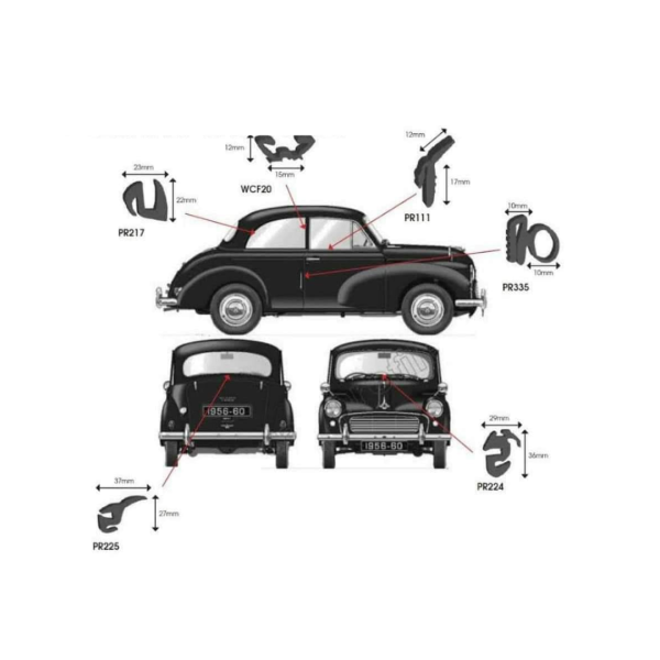 Rubber Kits - Morris Minor 1000 - 4 Door | Restomod